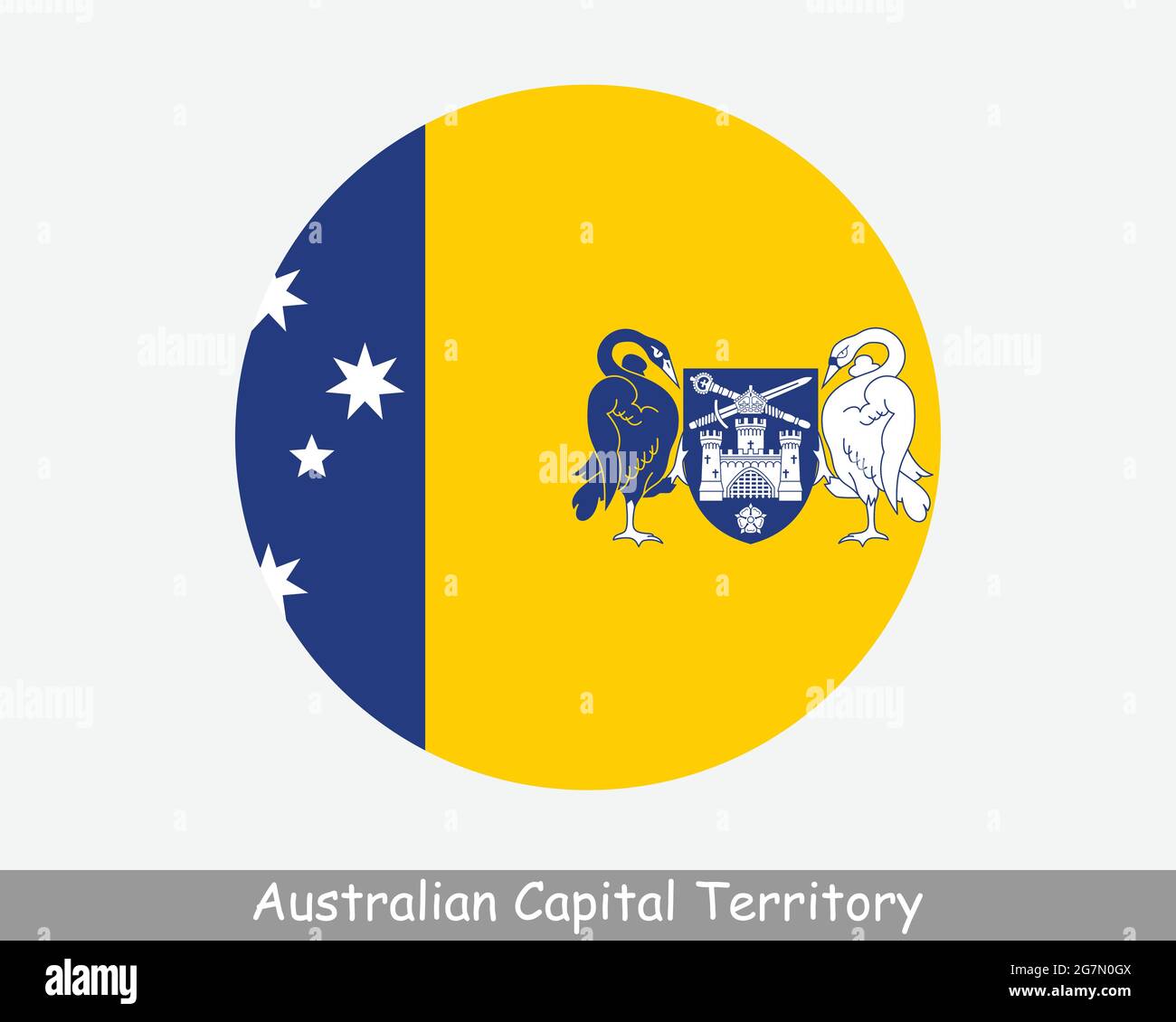 Australian Capital Territory Australia Round Circle Flag. ACT ...