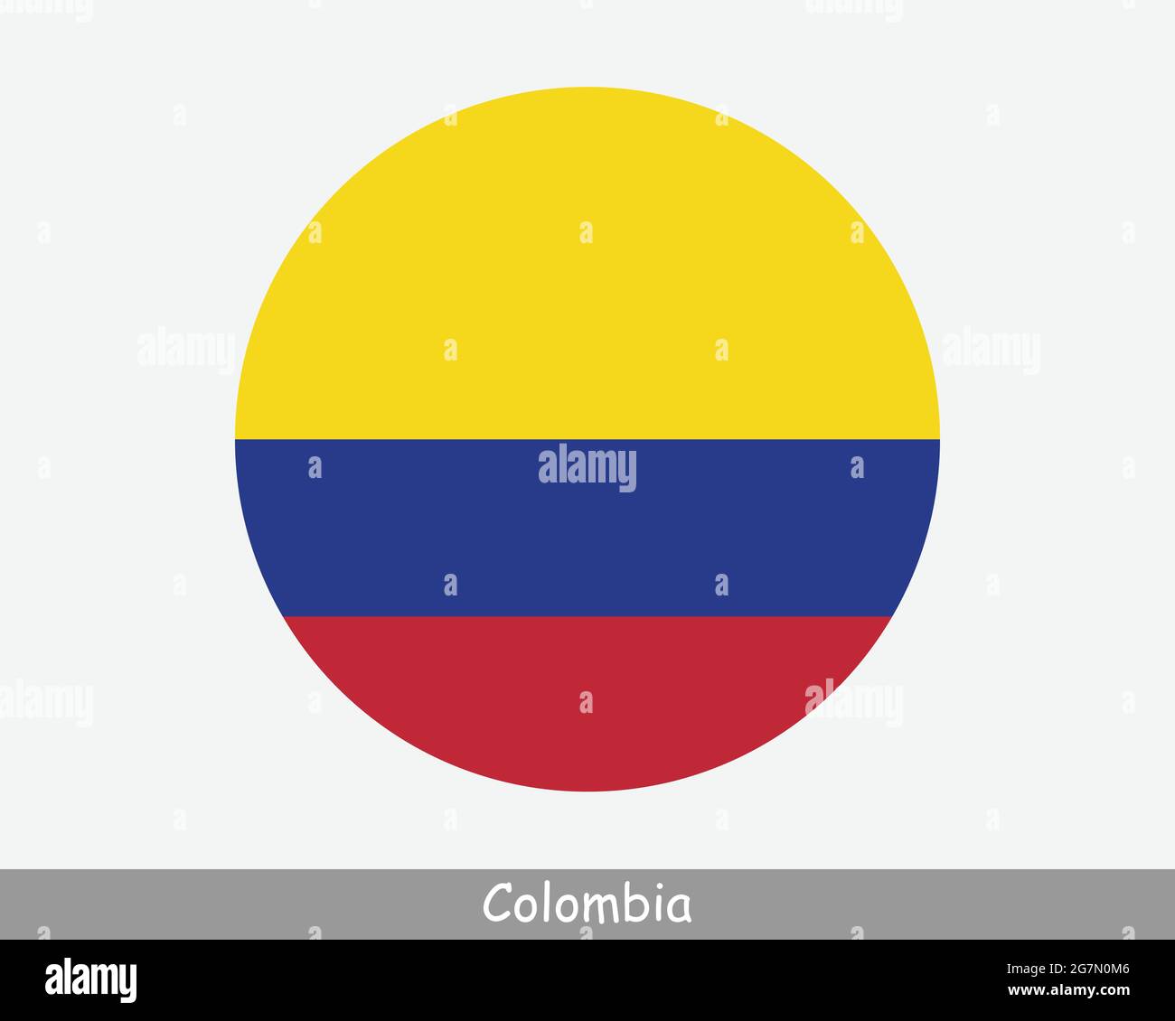 Colombia Round Circle Flag. Colombian Circular Button Banner Icon. EPS ...