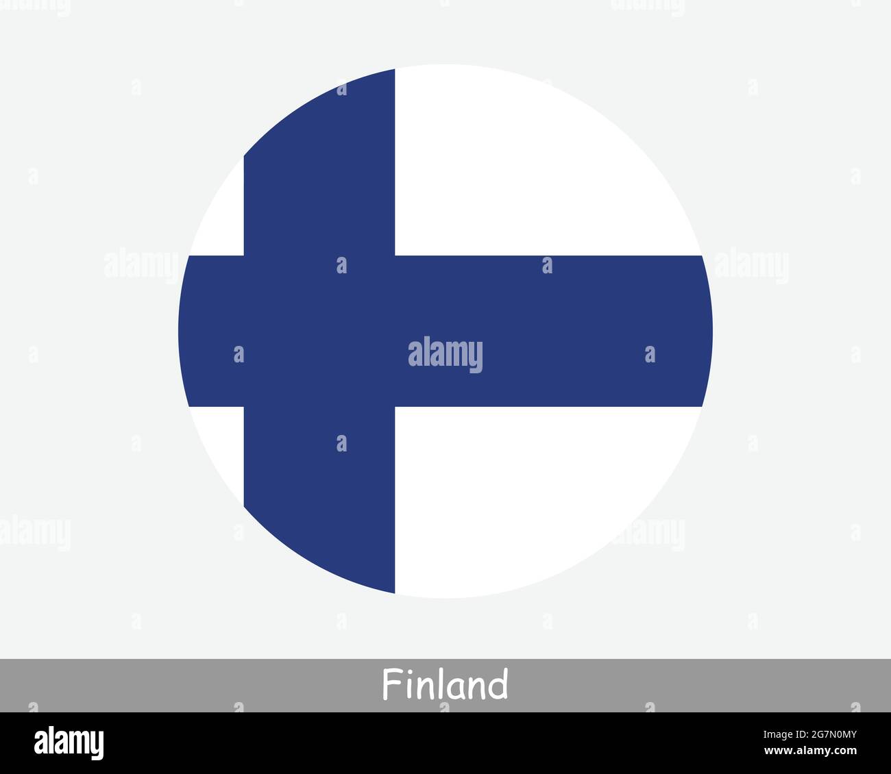 Finland Round Circle Flag. Finnish Circular Button Banner Icon. Finn ...