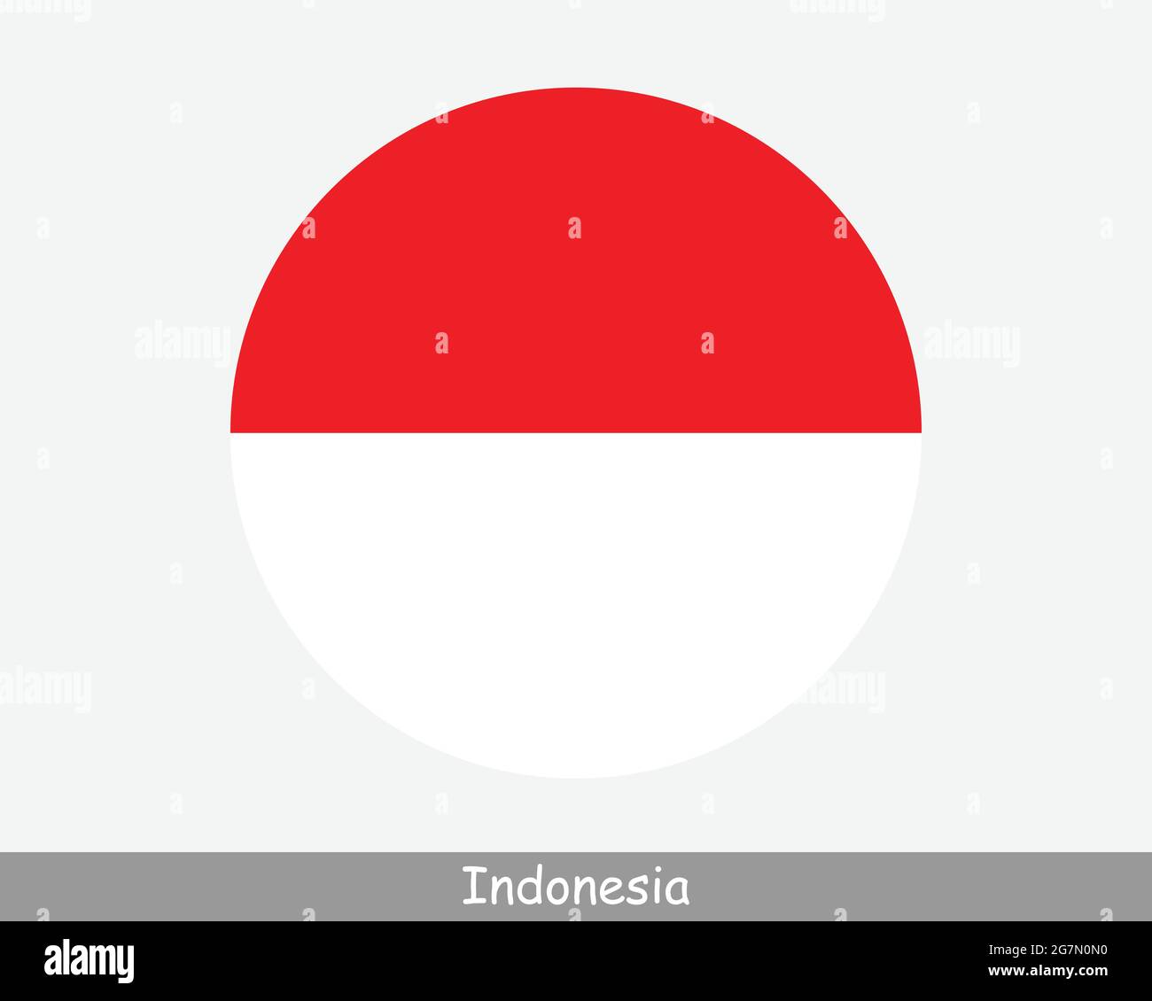 Indonesia Round Circle Flag. Indonesian Circular Button Banner Icon ...