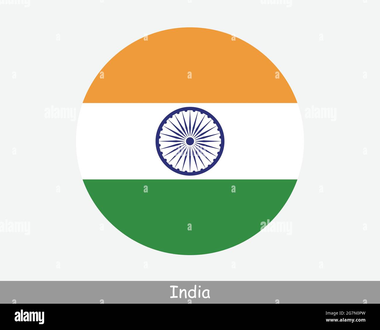 India Round Circle Flag. Indian Circular Button Banner Icon. EPS Vector ...