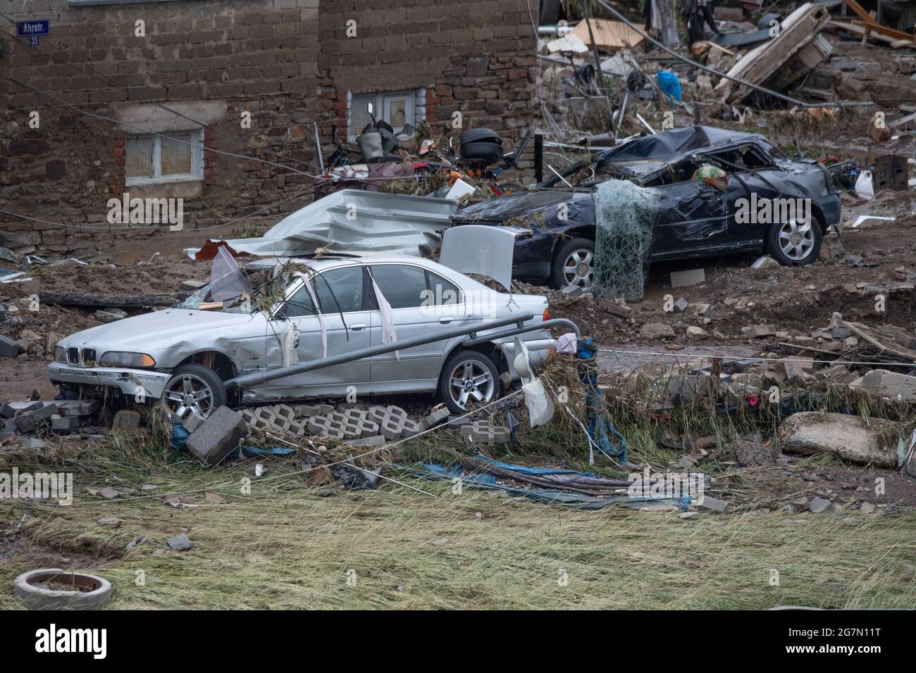 Schuld, Germany. 15th July, 2021. Largely destroyed and flooded village ...