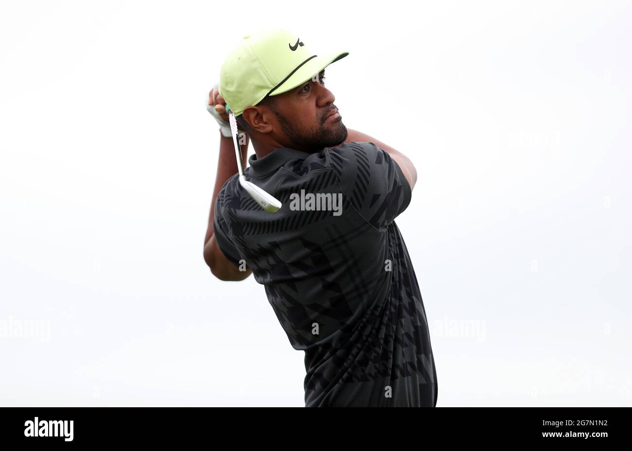 USA's Tony Finau tees off during day one of The Open at The Royal St ...
