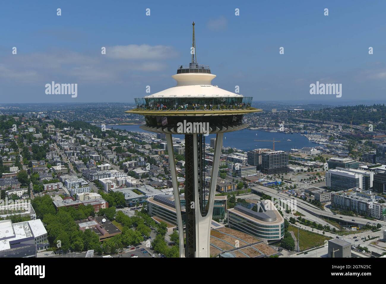 The Space Needle and the downtown Seattle skyline, Wednesday, July 14 ...