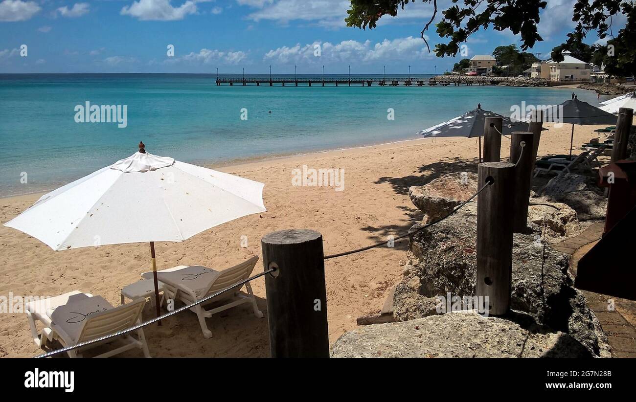 Speightstown beach life in Barbados Stock Photo - Alamy