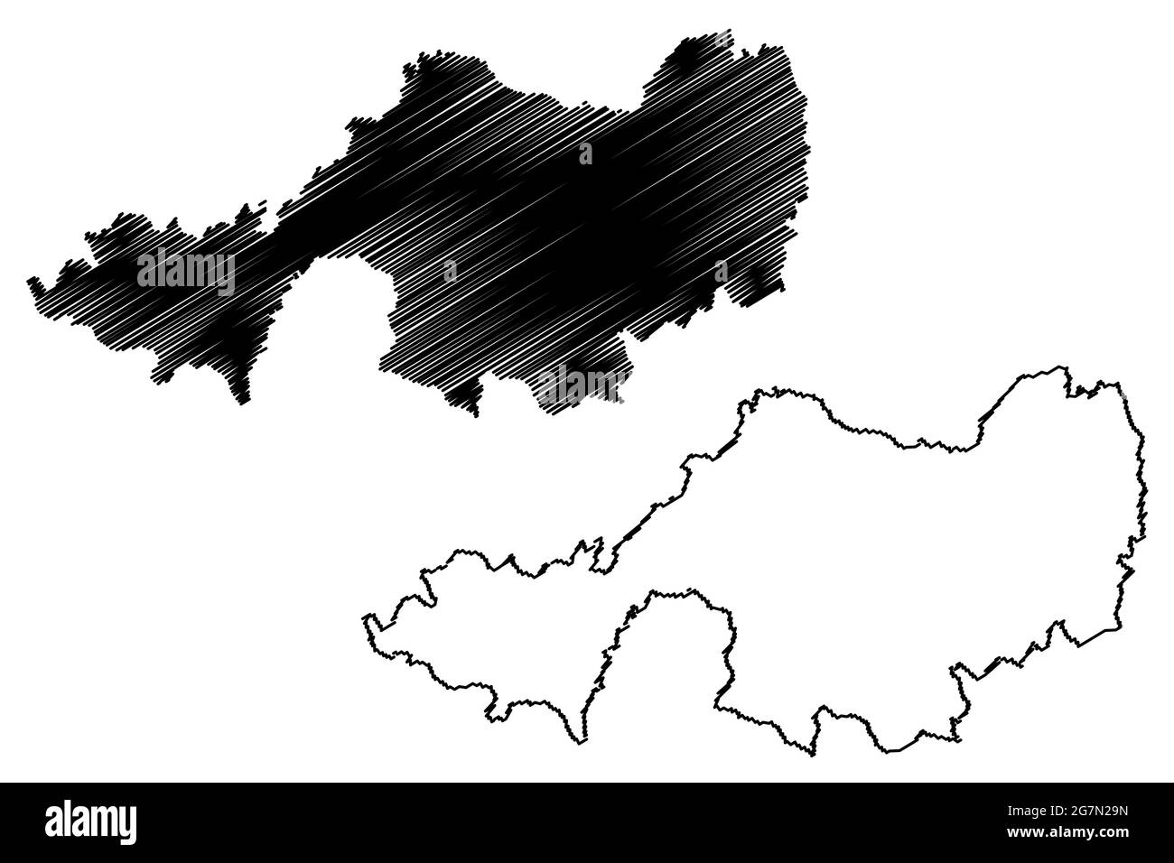 Lindau district (Federal Republic of Germany, rural district Swabia ...