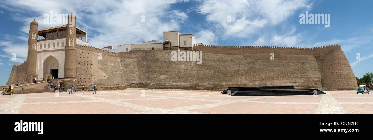 Curtain wall, The Ark of Bukhara is a massive fortress, Bukhara ...
