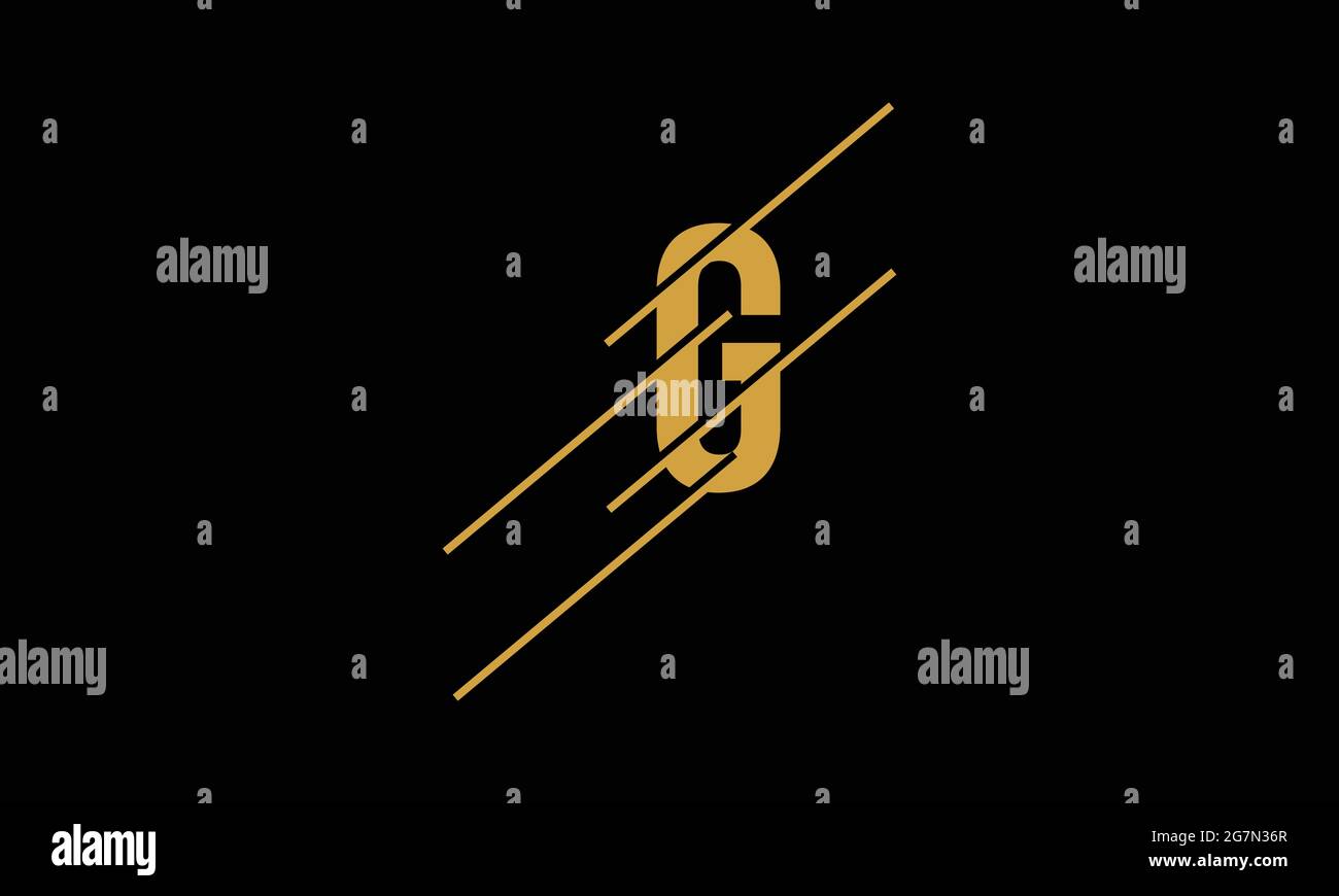 Letter G technology logo with diagonal lines for fast tech concept in ...