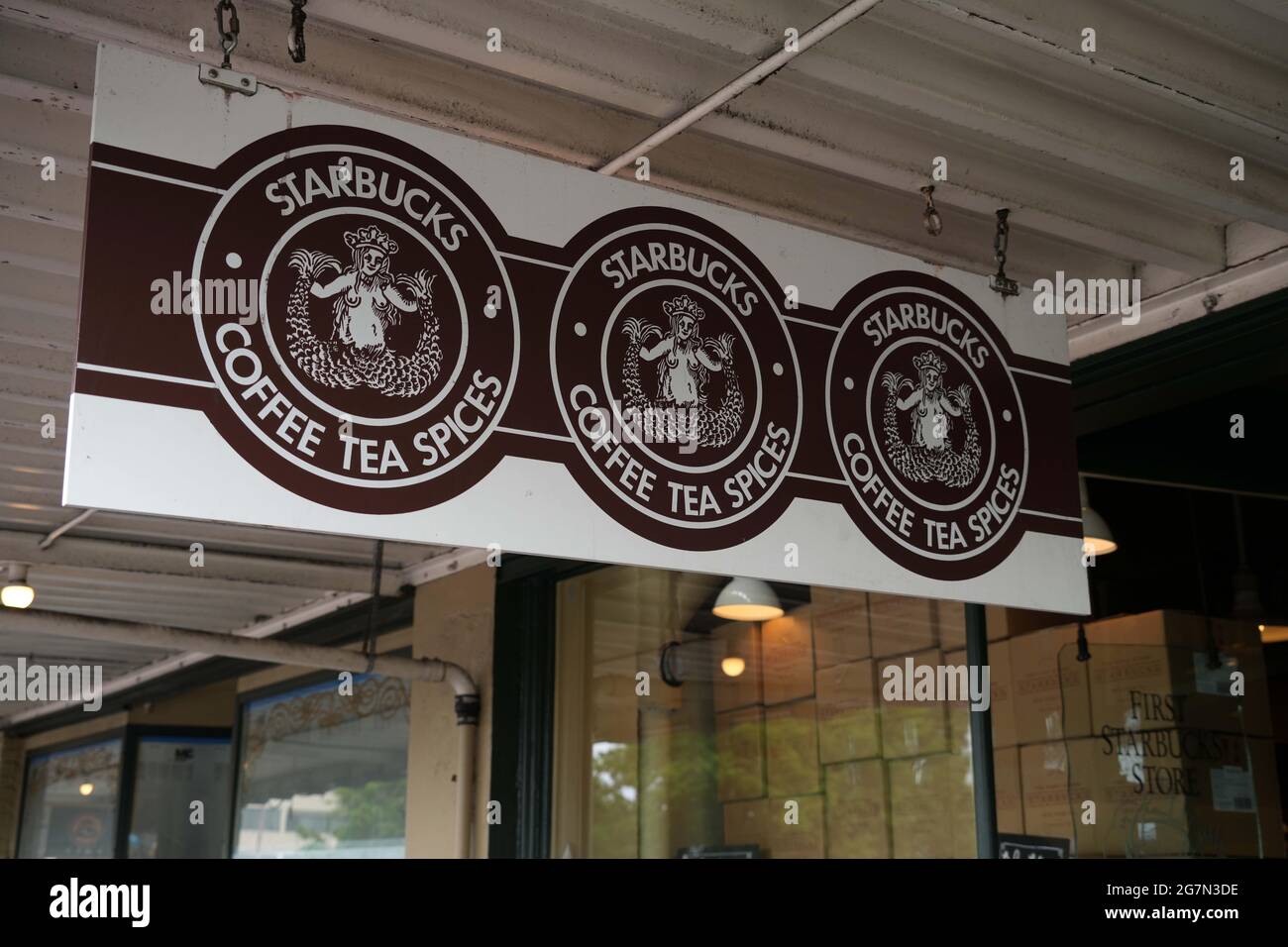 The first Starbucks Coffeeshop at Pike Place Market, Wednesday, July 14 ...