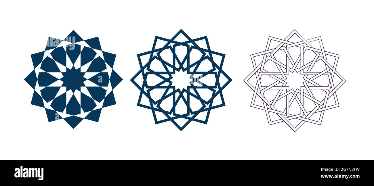 Islamic traditional rosette for greetings cards decoration and design ...