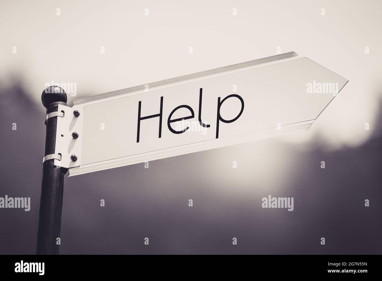 Help signpost hi-res stock photography and images - Alamy