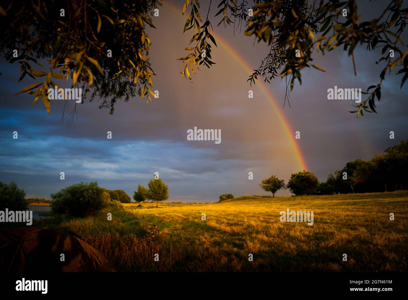 Mesmerizing scenery of a rainbow Stock Photo - Alamy