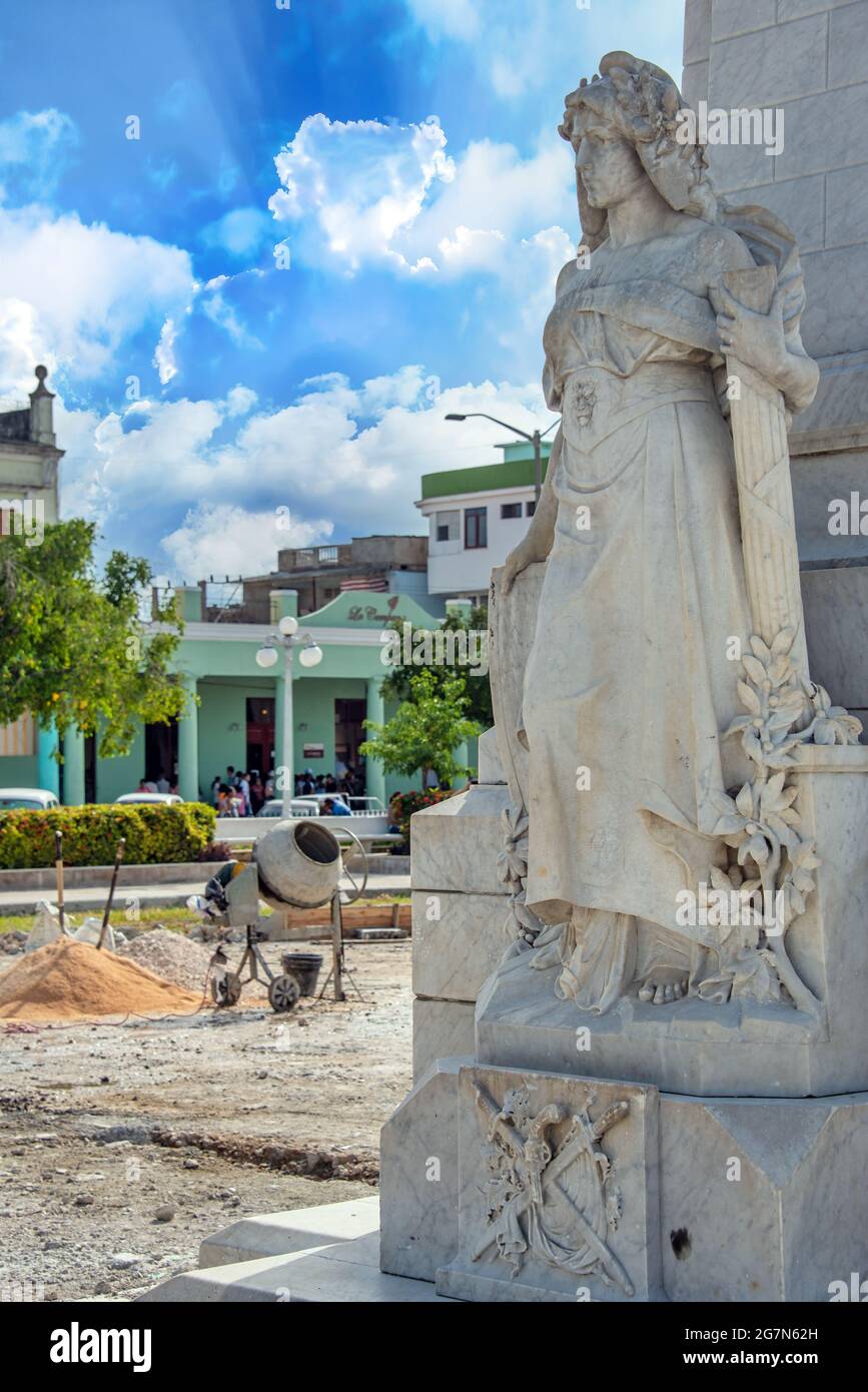 Lady Freedom or Liberty (symbol or concept) in the monument to Calixto ...