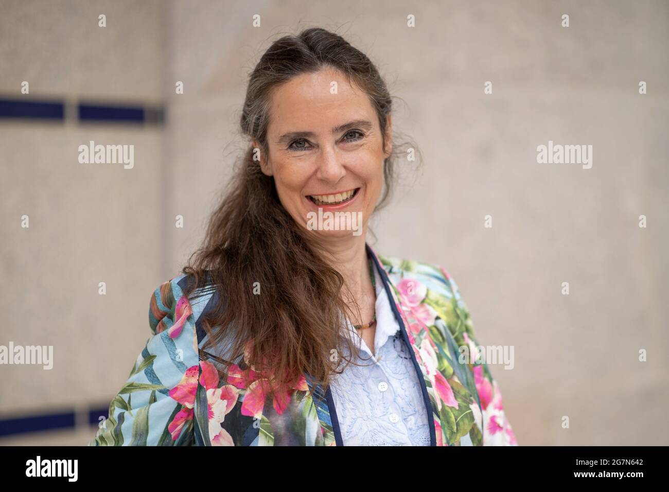 Nuremberg, Germany. 15th July, 2021. Writer Tanja Kinkel during a visit ...