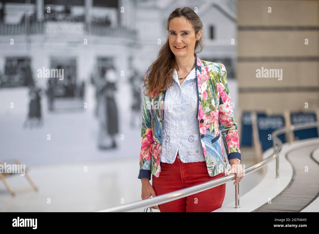 Nuremberg, Germany. 15th July, 2021. Writer Tanja Kinkel during a visit ...