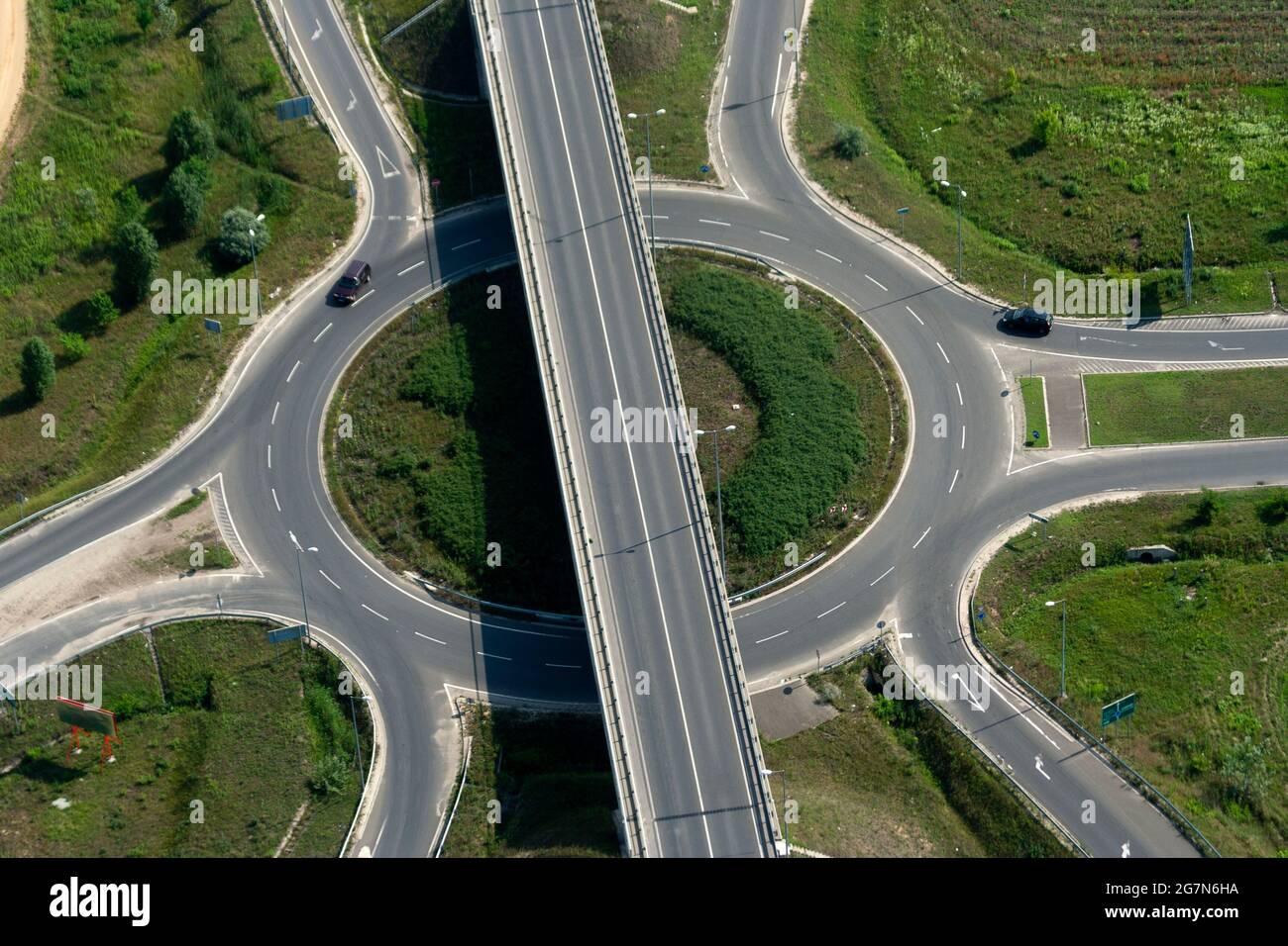 Roundabout from the air Stock Photo - Alamy