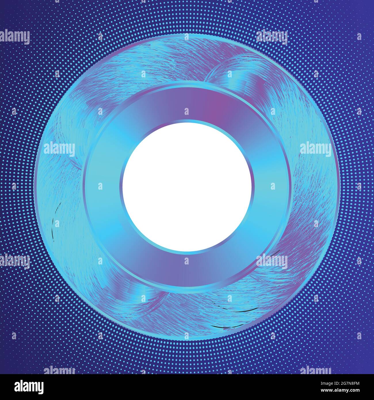 Glowing bright neon torus. Abstract background for fashion trend poster ...