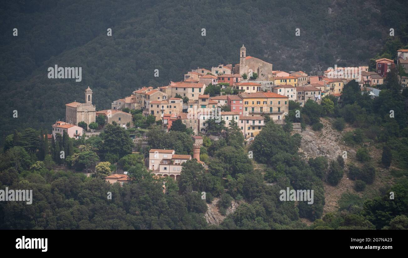 Nice view to Tuscan Archipelago National Park Portoferraio Italy Stock ...