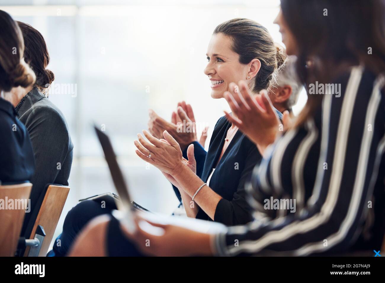 Happy employees make for a successful business Stock Photo - Alamy