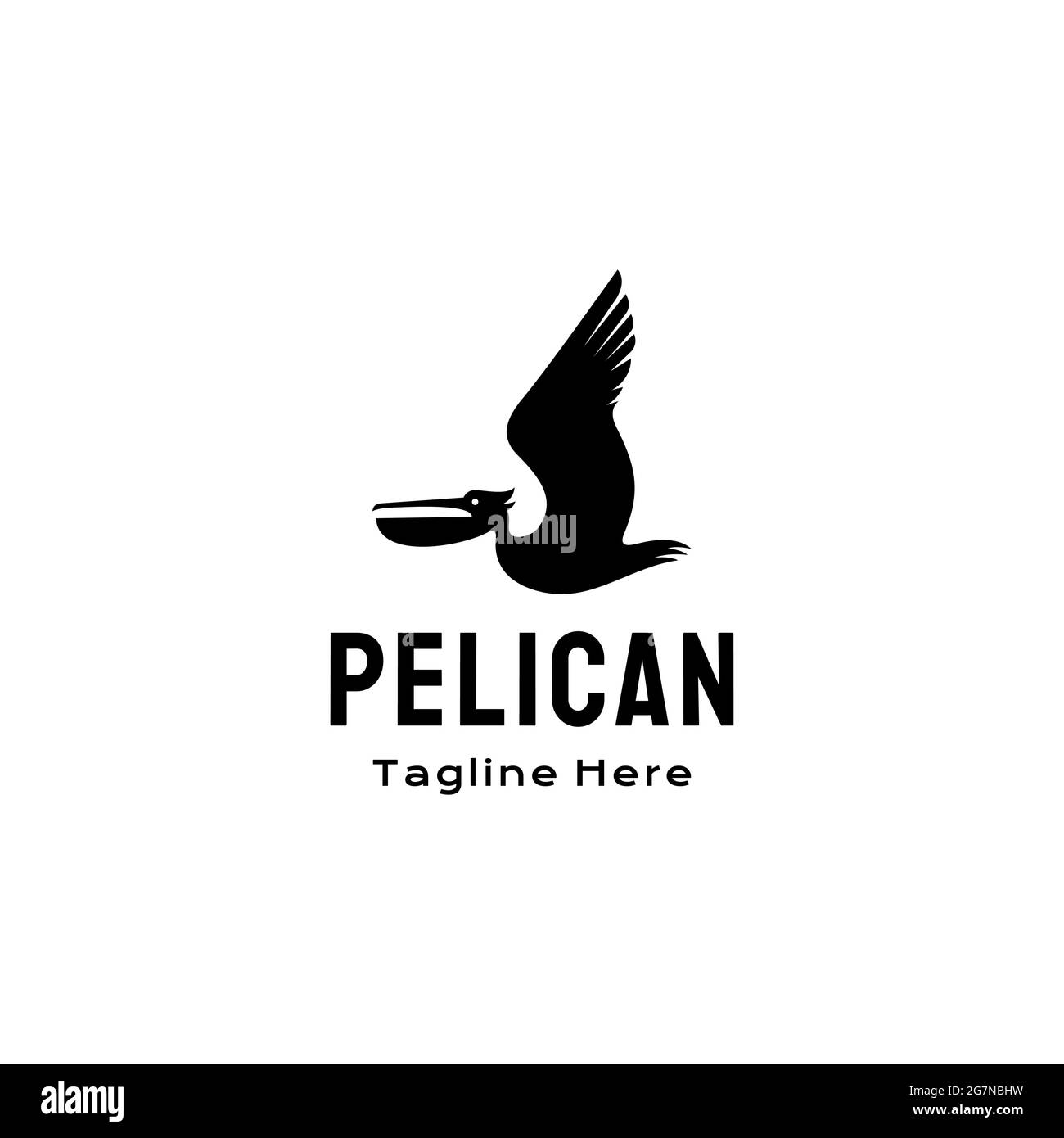 Pelican bird logo design vector illustration template Stock Vector ...