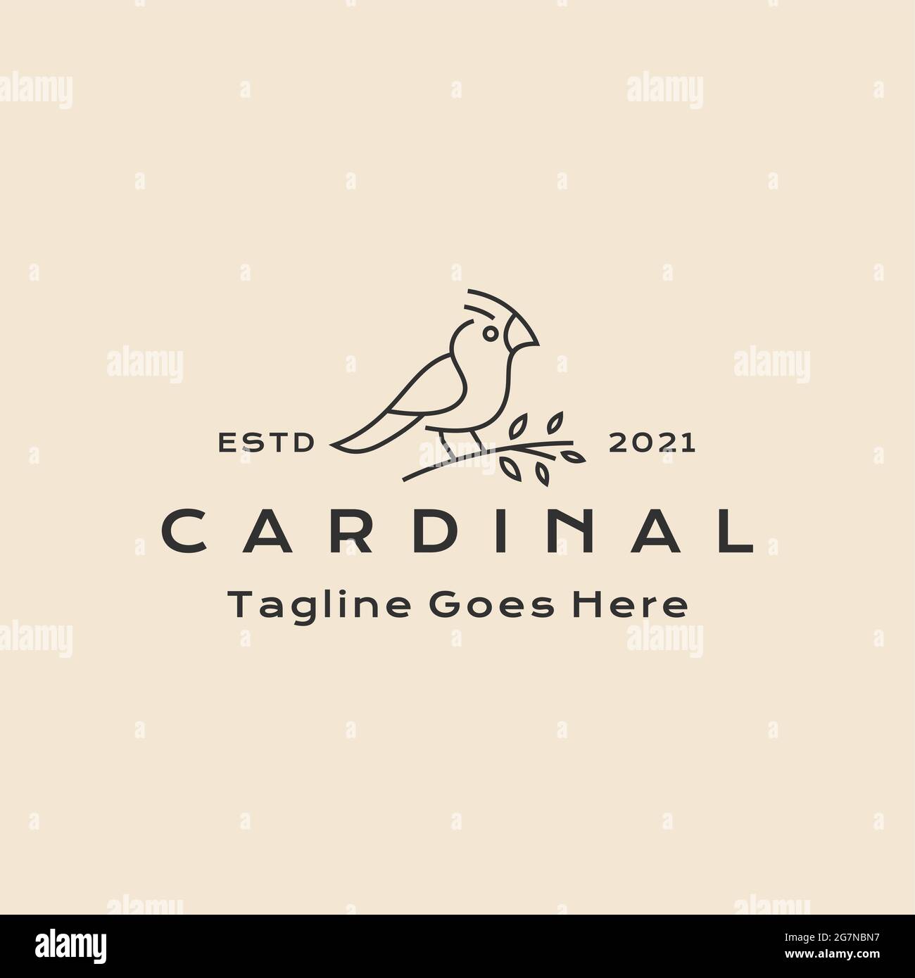 Cardinal logo template Stock Vector Images - Alamy