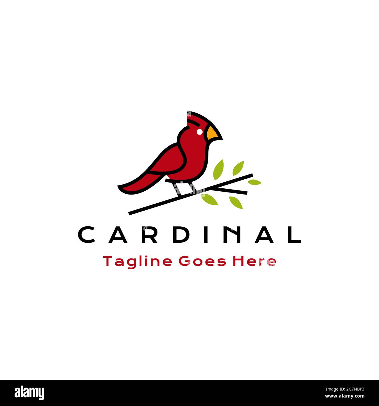 Cardinal Bird Logo Design Vector Illustration Stock Vector Image & Art ...