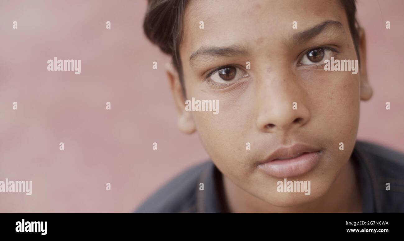 Portrait of an Indian teenager with beautiful facial features Stock ...