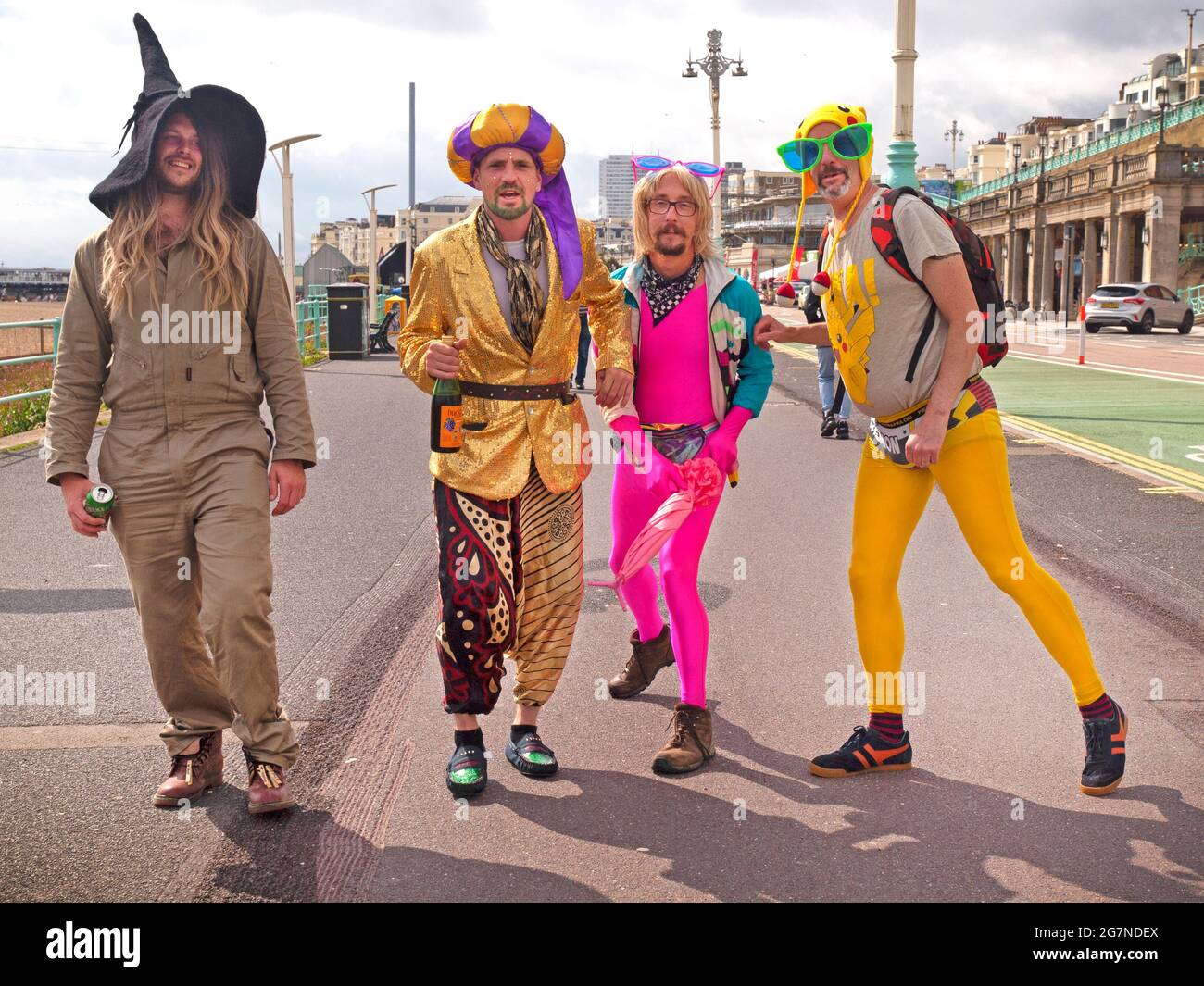 A group of mates on a stag do in Brighton Stock Photo - Alamy