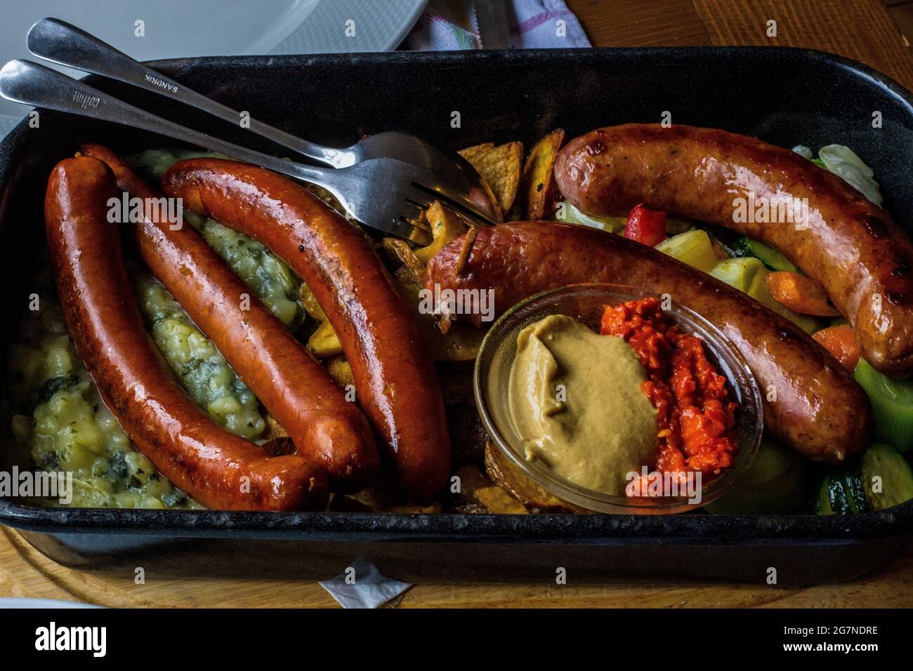 Traditional Slovenian Food in Bled Restaurant Stock Photo - Alamy