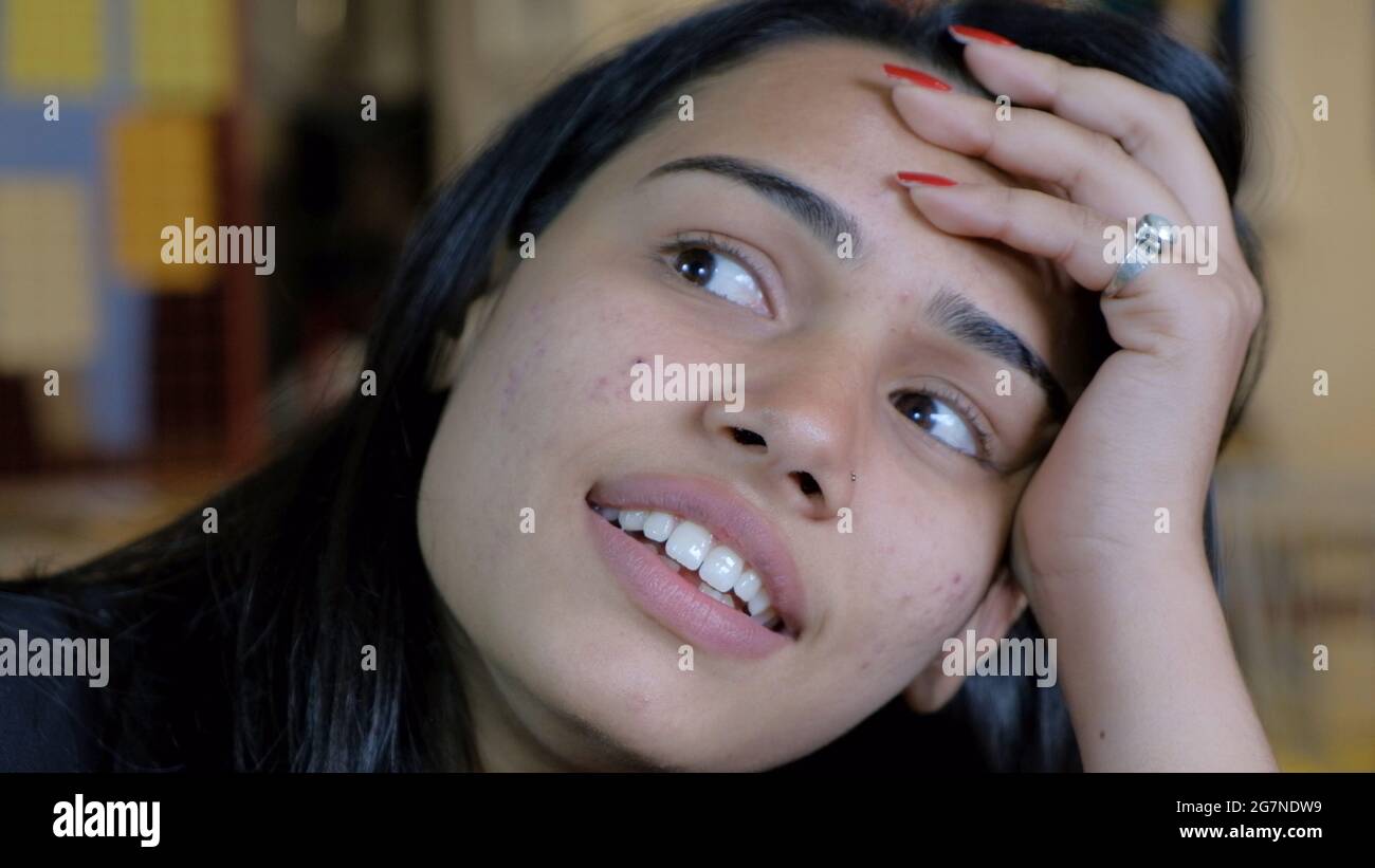 Closeup shot of a pretty Indian girl Stock Photo - Alamy