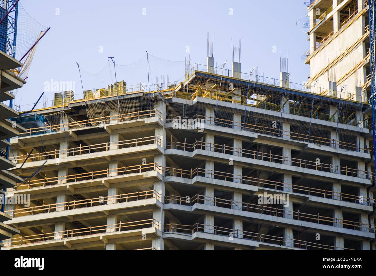 Construction of a modern building tower in Tbilisi Stock Photo - Alamy