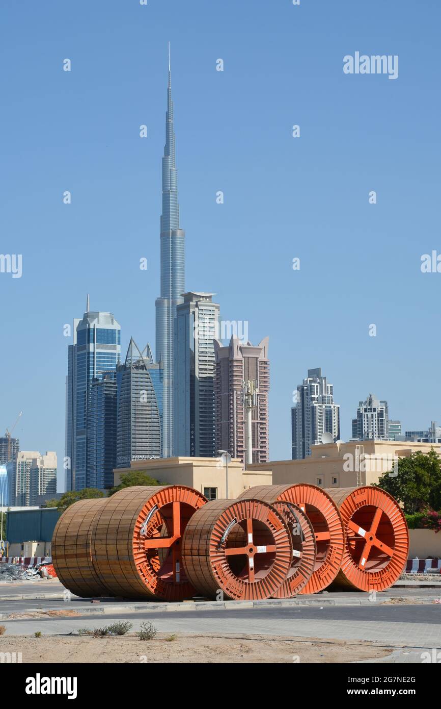 DUBAI, UNITED ARAB EMIRATES - Nov 14, 2014: A vertical shot of ...