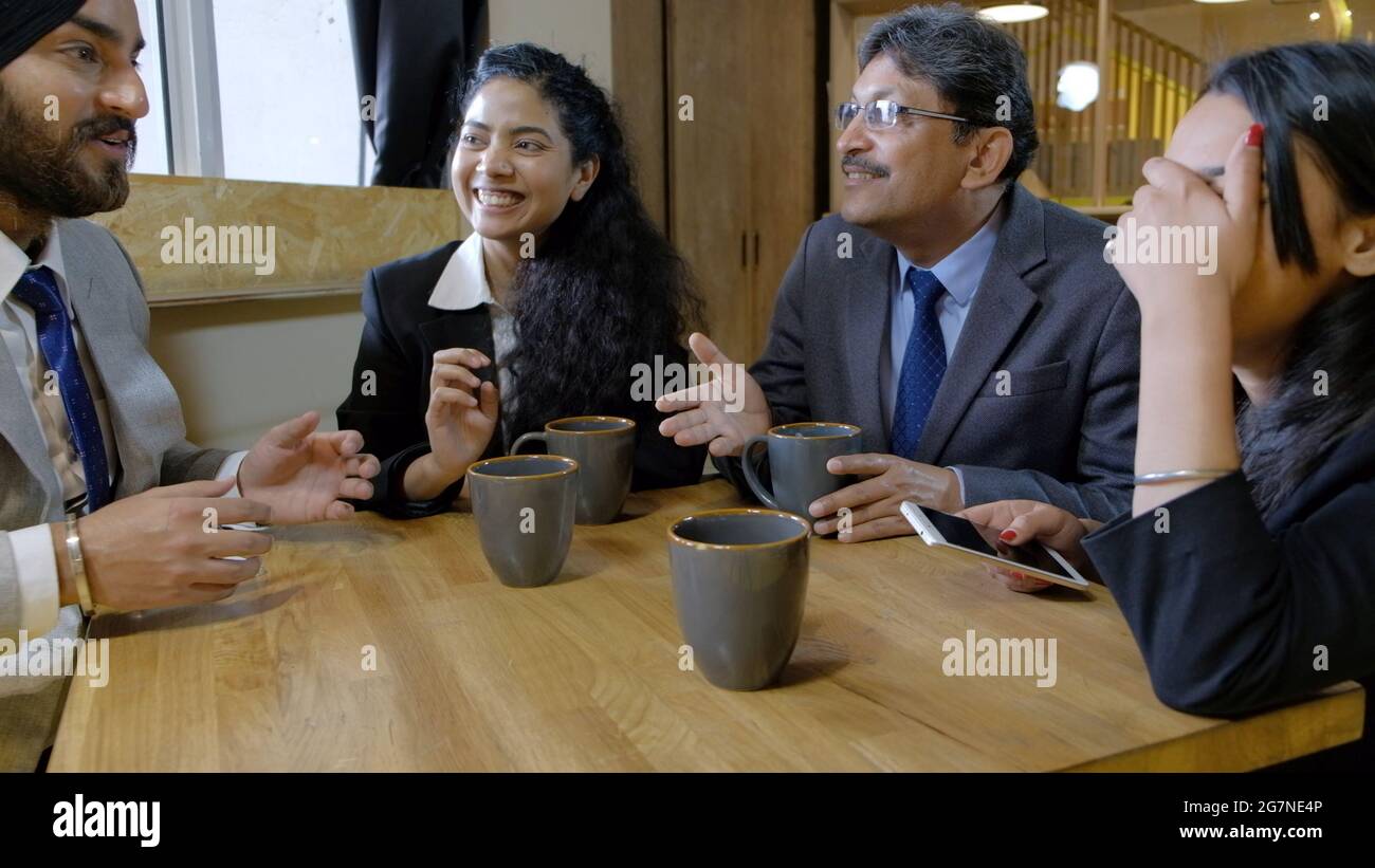 Group of Indian people having a discussion in the office Stock Photo ...
