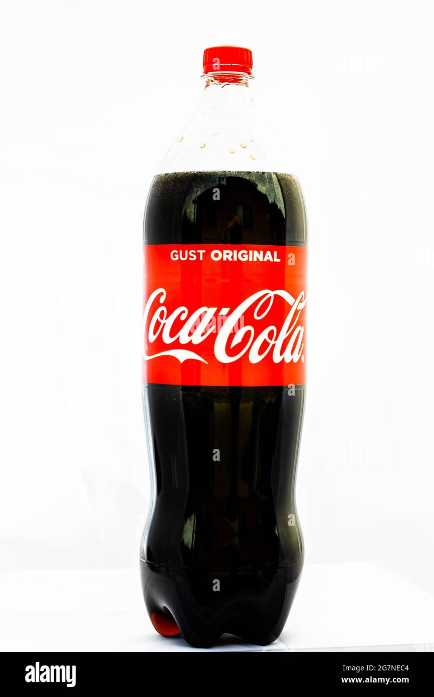 Coca-Cola plastic bottle Isolated on white background. Illustrative ...