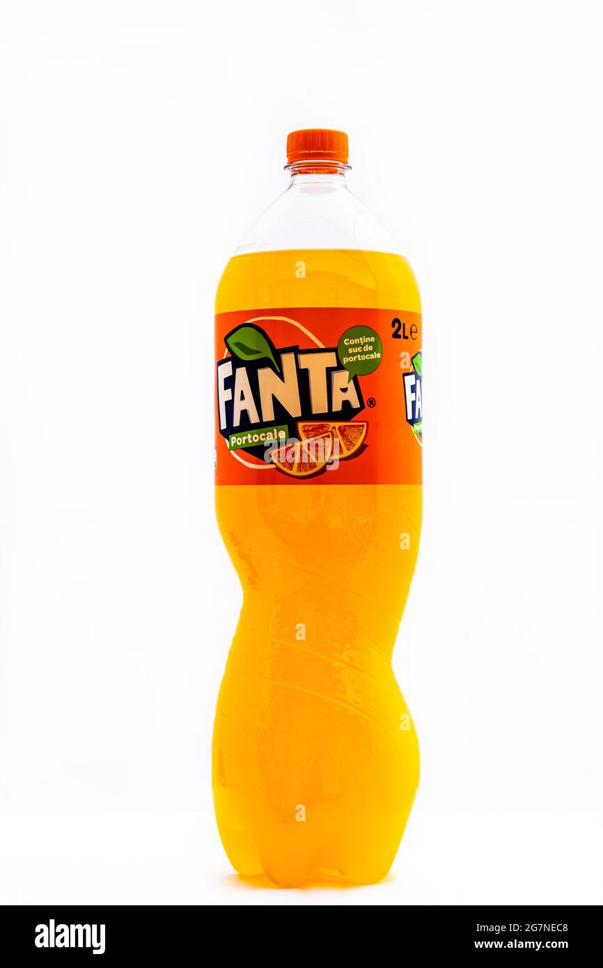 Fanta plastic bottle Isolated on white background. Illustrative ...