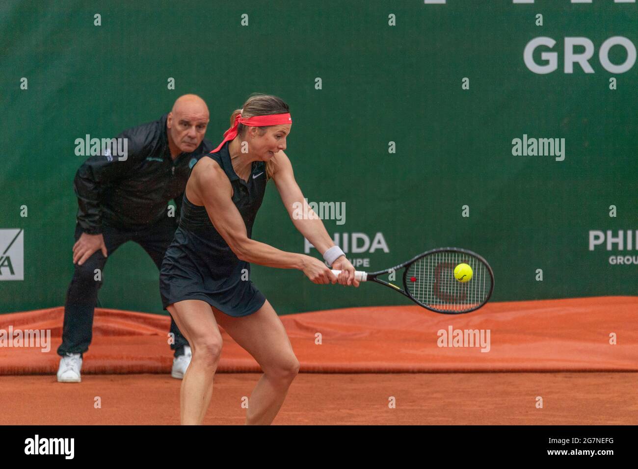 Lausanne Switzerland, 07/15/2021: Mandy Minella of Luxembourg is in ...