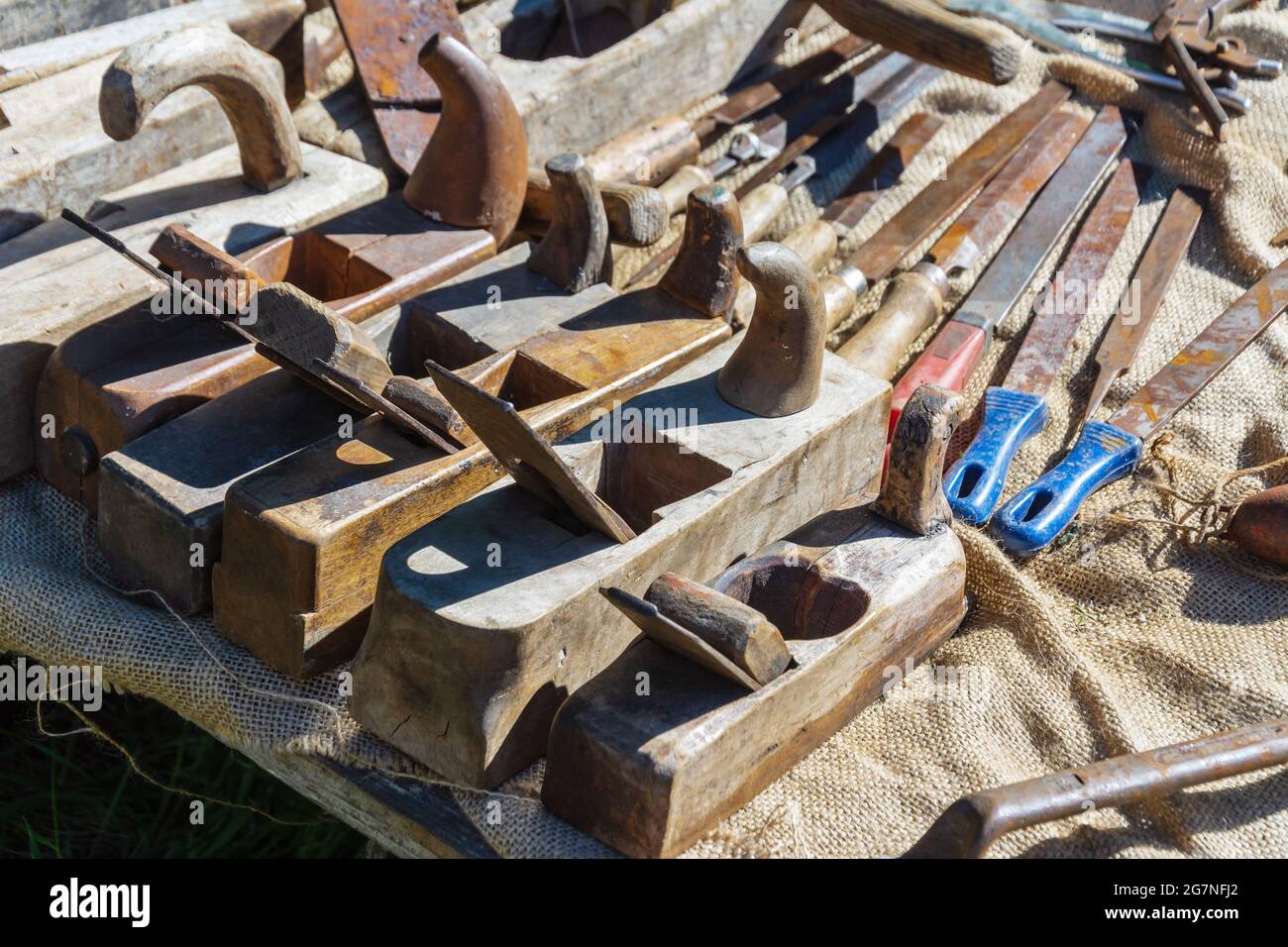 Old wood planers hi-res stock photography and images - Alamy