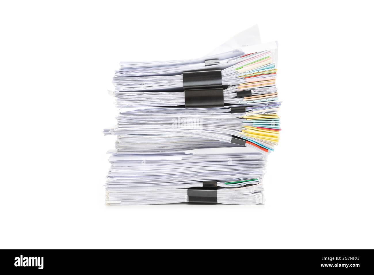 Stack of Documents isolated on white background Stock Photo - Alamy