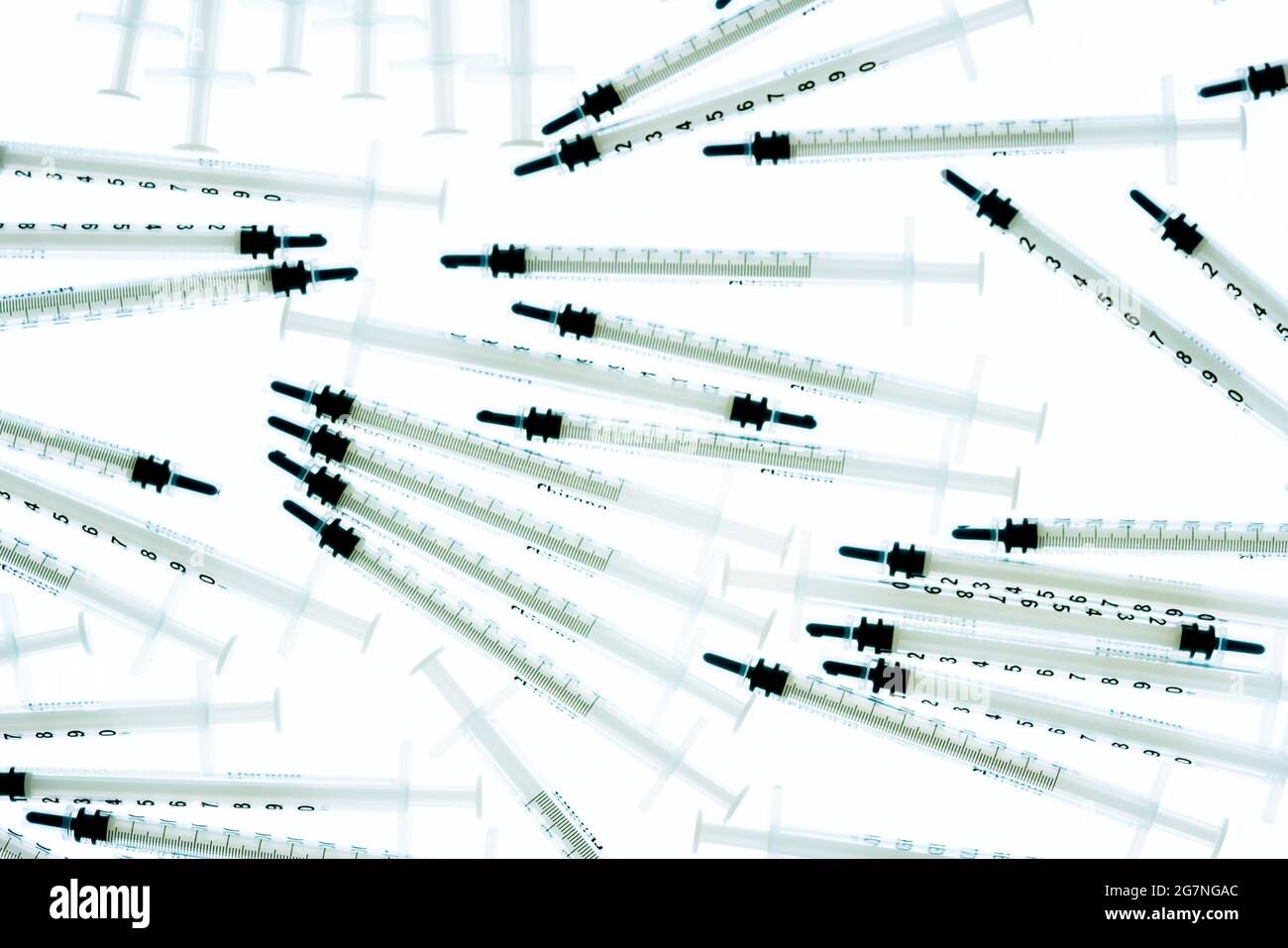 Tuberculin Injection syringes on white background Stock Photo - Alamy