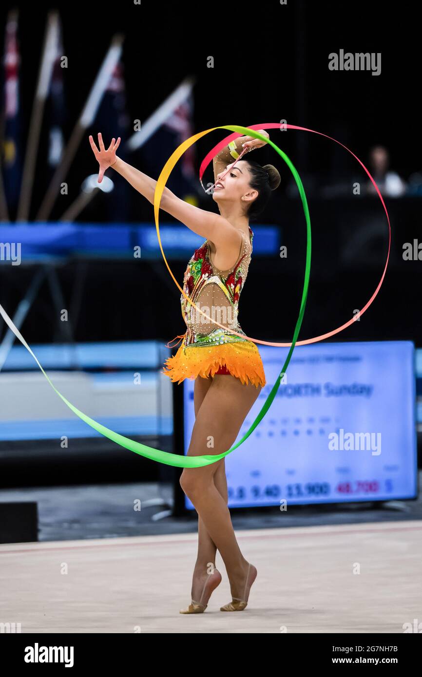 Australian Senior International Rhythmic Gymnast Ashari Gill shows off ...