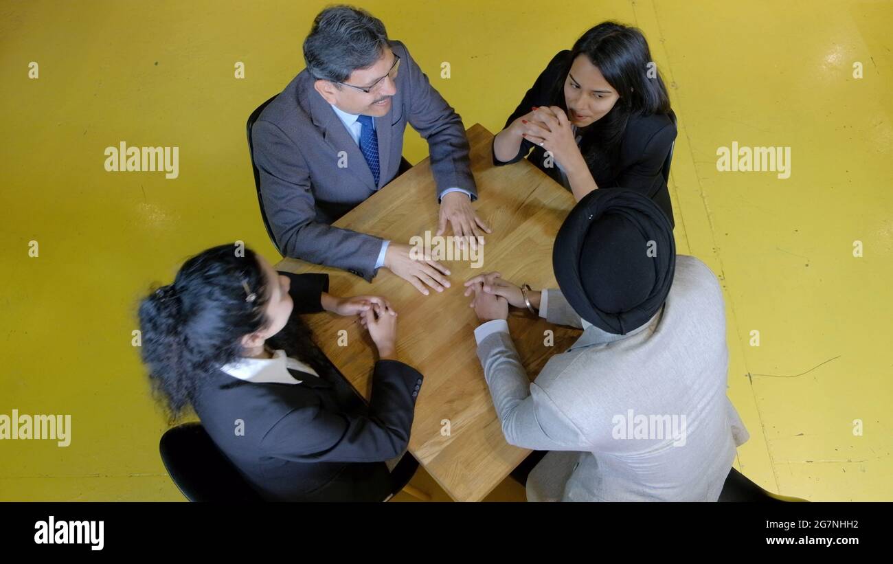 Group of Indian people having a discussion in the office Stock Photo ...