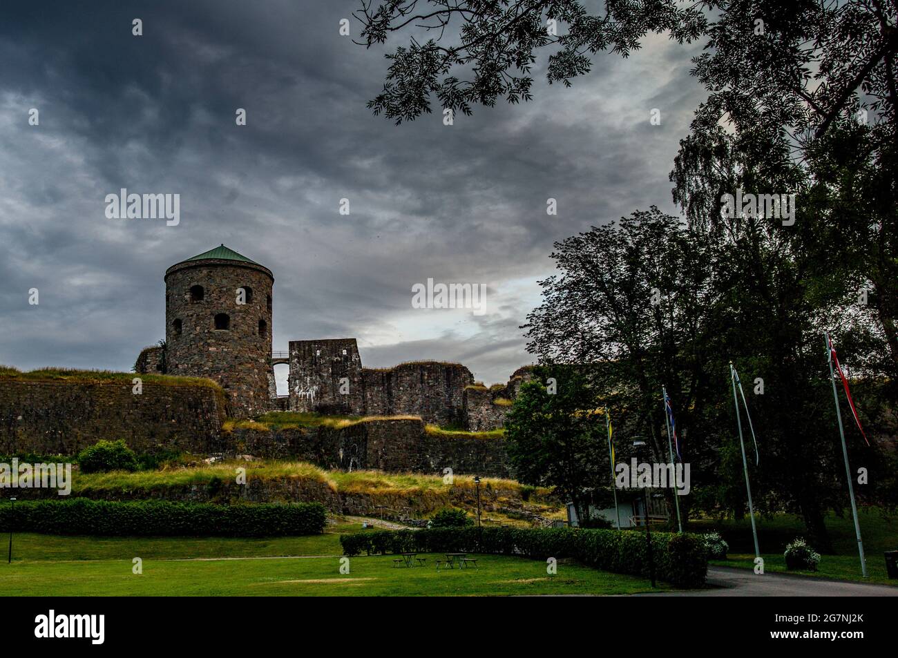 Early medieval fort Bohus Stock Photo - Alamy