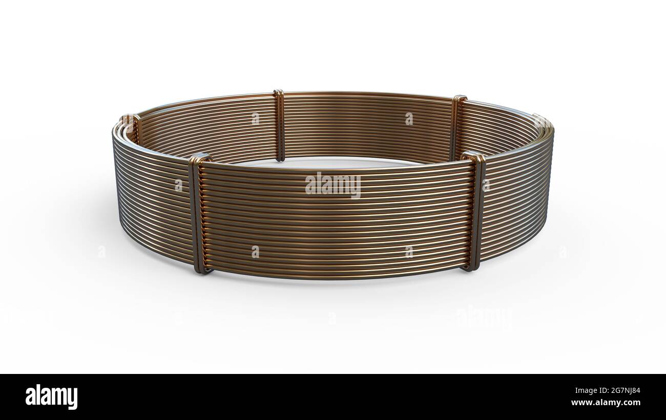 copper wire coil, isolated cgi industrial 3D illustration Stock Photo ...