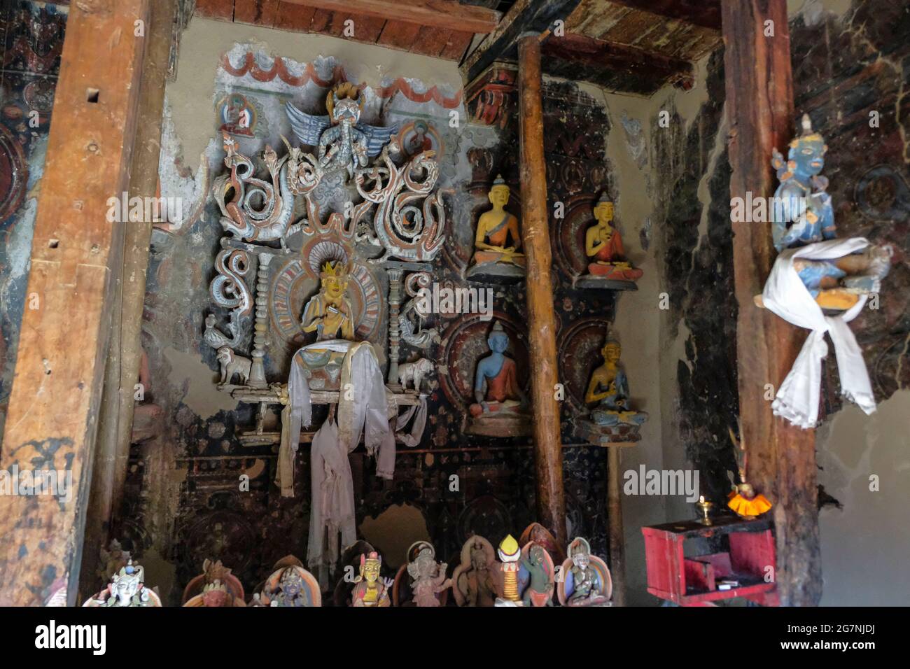 Nako, India - July 2021: Views of the Nako monastery in the village of ...