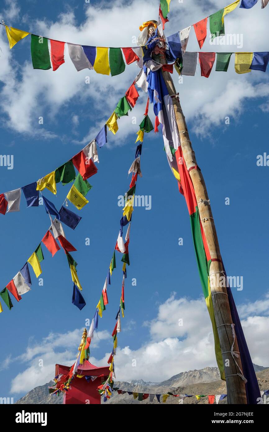 Views of the Nako monastery in the village of Nako in Himachal Pradesh ...