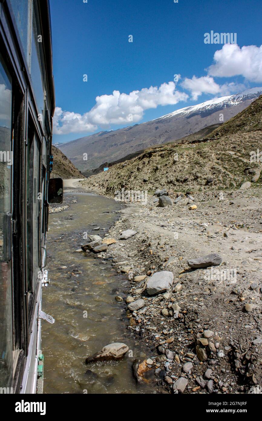 Landscape of the Ladakh Range - a mountain range, part of the Greater ...