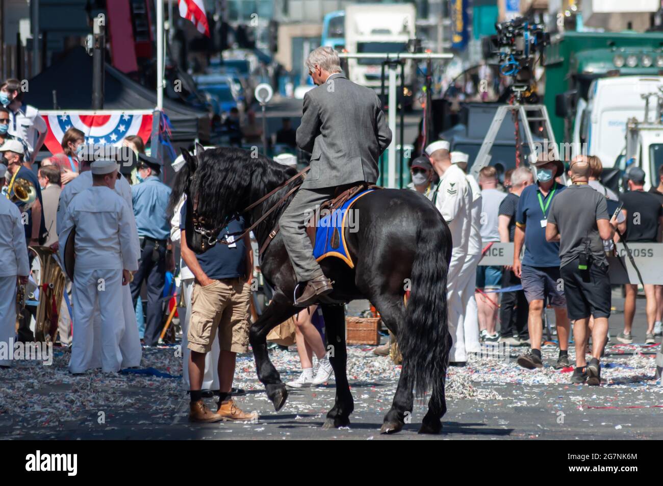 Glasgow, Scotland, UK. 15th July, 2021. Harrison Ford's stunt double on ...