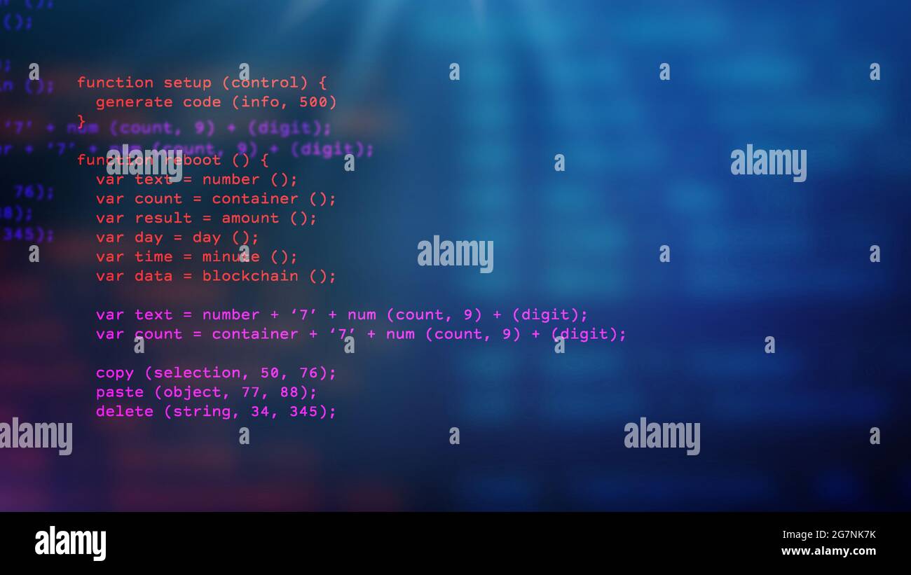 Abstract programming illustration. Cloud technology data security concept. Binary code internet ...