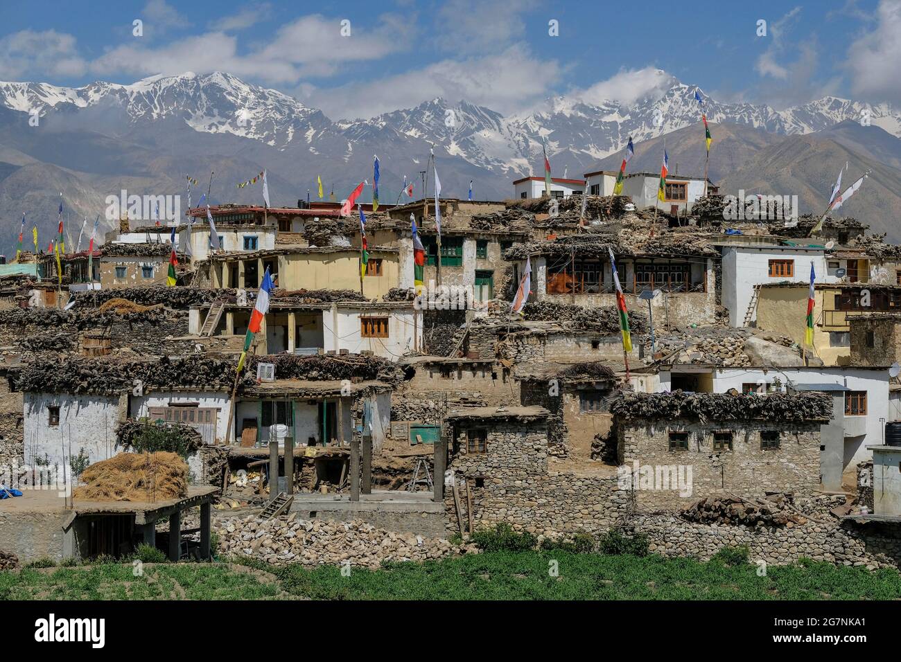 Nako, India - July 2021: Views of the village of Nako on July 3, 2021 ...