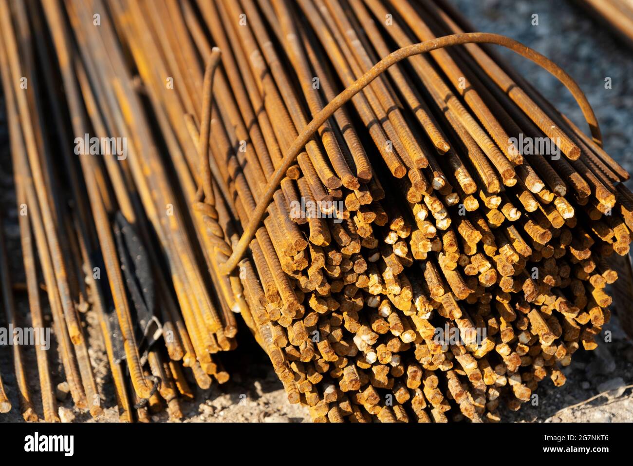 Armature. Metal rods for reinforcing various structures. Building ...